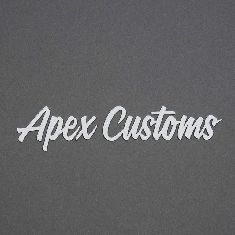 Apex Customs White Decal | Apex Customs